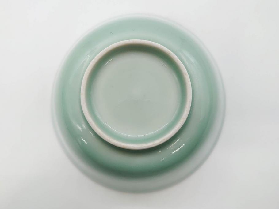 江戸期 古伊万里 青磁 染付 約12cm 3.9寸 爽やかな色合いが 江戸期 古伊万里 青磁 染付 約12cm 3.9寸 爽やかな色合いが